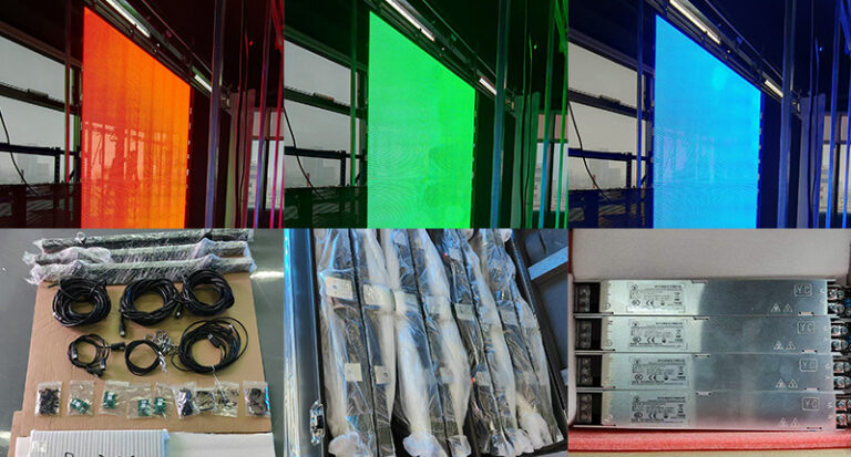 3x2m 3.9-7.8 HD Transparent LED Display ship to Europe | ONE DISPLAY ...